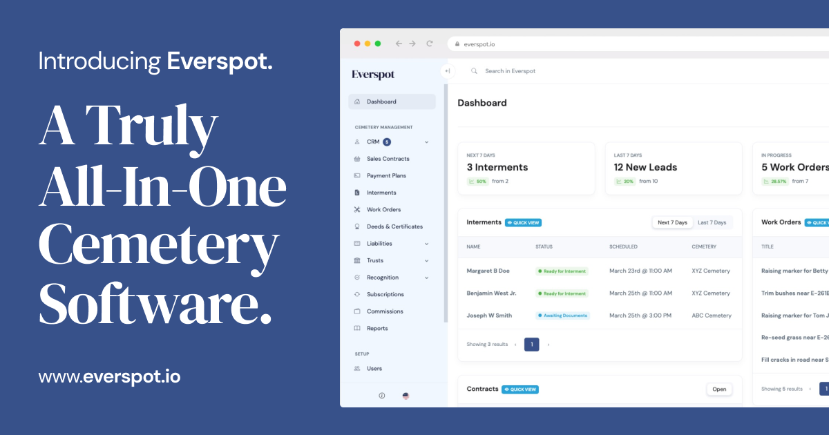 9 Benefits of Implementing Cemetery Software - Everspot